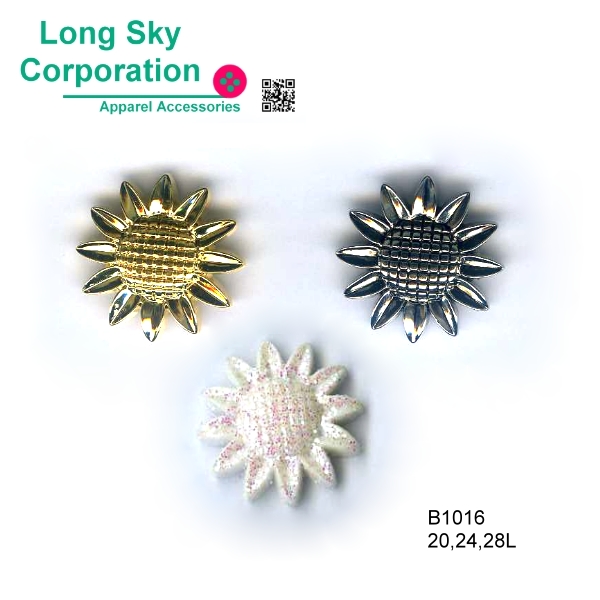 sunflower iris glitter button, gold sunflower button (B1016/20L, 24L, 28L) - glitter button ...